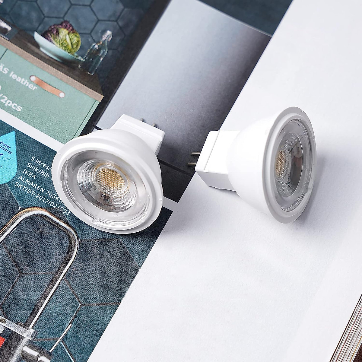 Lustaled 12V MR11 GU4.0 LED Light Bulb 3W G4/GU4/GZ4 Bi-Pin Base LED Spot Light Low Voltage MR11 Landscape Bulbs 25W Halogen Equivalent Warm White 3000K for Accent Recessed Lamp (4-Pack)