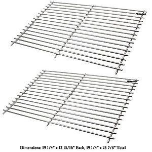 Hisencn BBQ Repair Kit Replacement for Jenn Air Gas Grill 720-0336, 7200336, 720 0336 Grill Stainless Steel Burners,Stainless Steel Heat Plates Stainless Steel Cooking Grid Grates & igniters