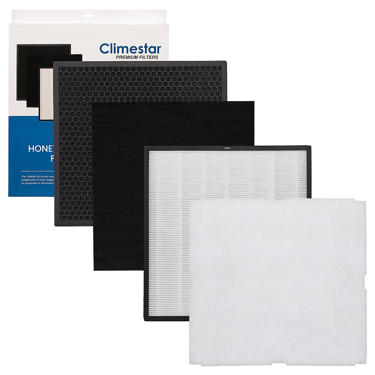 Climestar Honeycomb Filter Kit Compatible Replacement for Rabbit Air Minus A2 SPA-700A SPA-780A Air Purifiers - Odor (Set of 4 Filters)