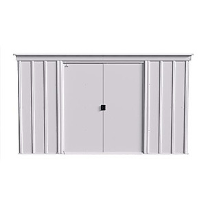 Arrow Classic Steel Storage Shed, 10x4, Flute Grey