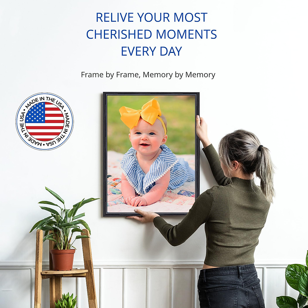 ArtToFrames 15x19 inch Black Stain on Solid Red Oak Wood Picture Frame, 2WOM0066-59504-YBLK-15x19