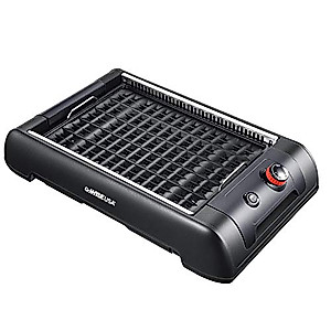 GoWISE USA GW88000 2-in-1 Smokeless Indoor Grill and Griddle with Interchangeable Plates and Removable Drip Pan + 20 Recipes (Black), Large