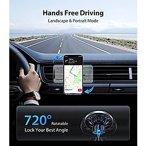 VICSEED Fit for MagSafe Car Mount [20 Strongest Magnets & Stablest] Magnetic Phone Holder for Car Vent Hands Free Car Phone Holder Mount for iPhone 14 13 12 Pro Max Plus Mini MagSafe Case Socket Grip