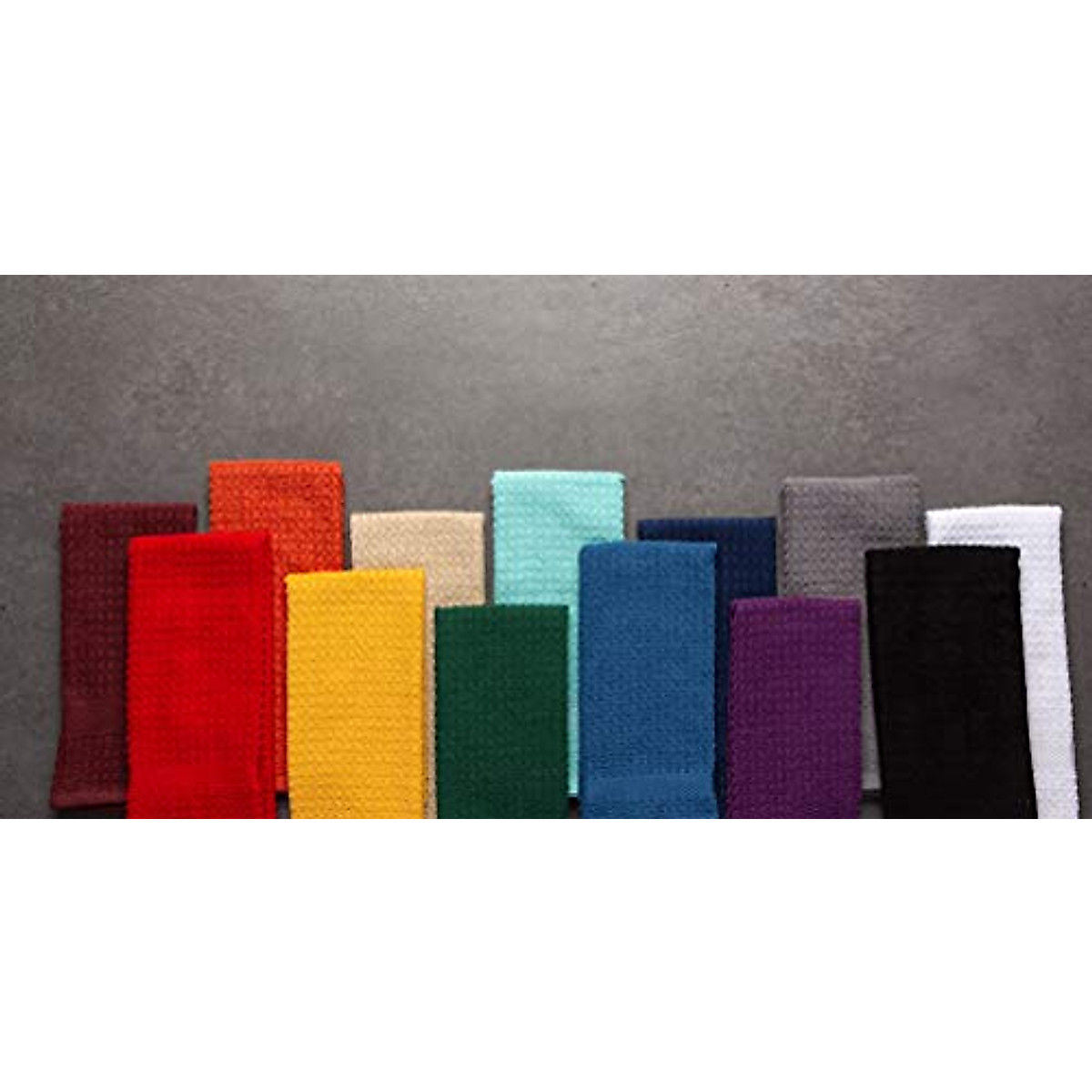 DII Basic Terry Collection Waffle Dishtowel Set, 15x26, Solid Spice, 4 Piece