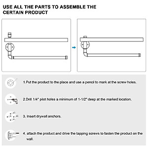 HouseAid Industrial Pipe Paper Towel Holder with Shelf, Rustic Farmhouse Paper Towel Rack for Bathroom, Kitchen, Wall Mounted, Matte Black