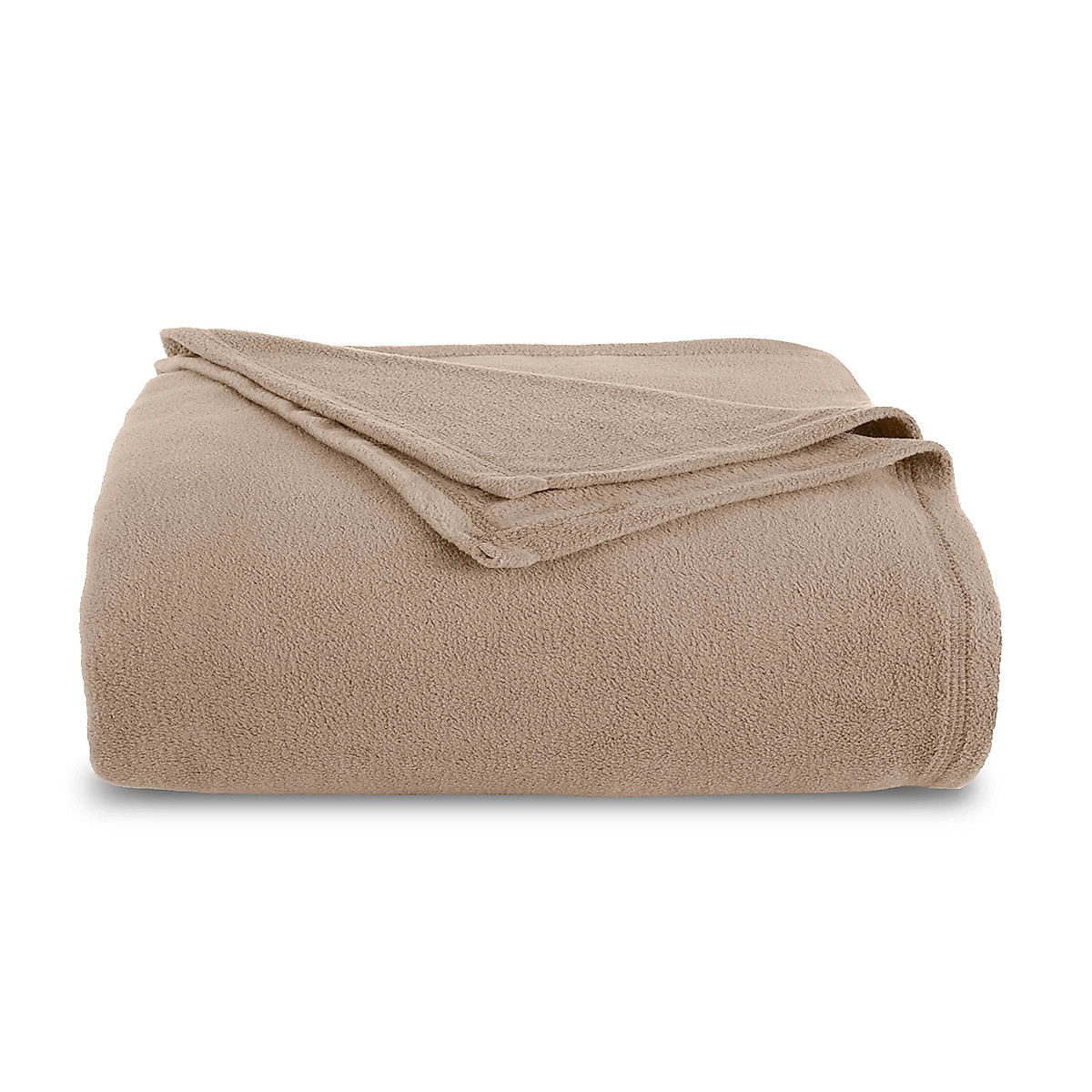 Martex Fleece Blanket Queen Size - Fleece Bed Blanket - All Season Warm Lightweight Super Soft Anti Static Throw Blanket - Beige Blanket - Hotel Quality- Blanket For Couch (90x90 Inches, Beige)