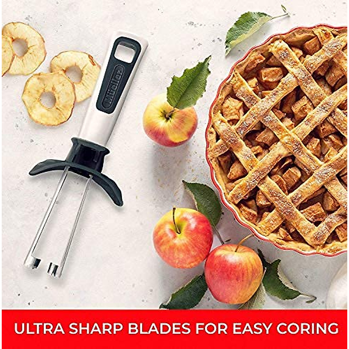 Mueller Premium Apple Corer - Easy to Use and Durable Core Remover for Pears, Bell Peppers, Fuji, Honeycrisp, Gala and Pink Lady Apples even Cupcakes – Surgical Stainless