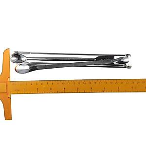 SHUATI Micro Sampling Scoop Stainless Steel Universal Silver Double Ended Mixing Spoon Wide Application Lab Spatula Laboratory Supplies