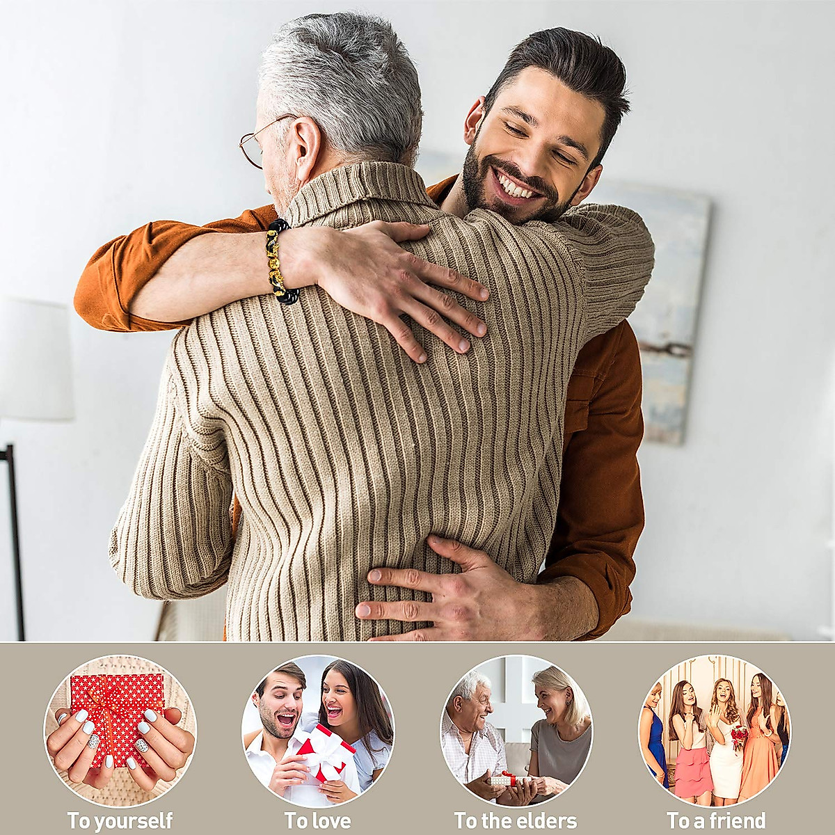 2 Pieces Feng Shui Bead Bracelet Black Amulet Wealth Bracelet with Color Change Pi Xiu Adjustable Braided Rope for Attracting Wealth and Good Luck