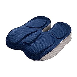Memory Foam Seat Cushion,Non Slip,Comfort Breathable Chair Pad for Office Chair,Computer Desk Chair,Travel (Navy)