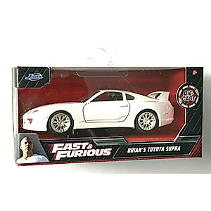 DieCast Jada Fast & Furious Brian's Toyota Supra, White 1:32 Scale