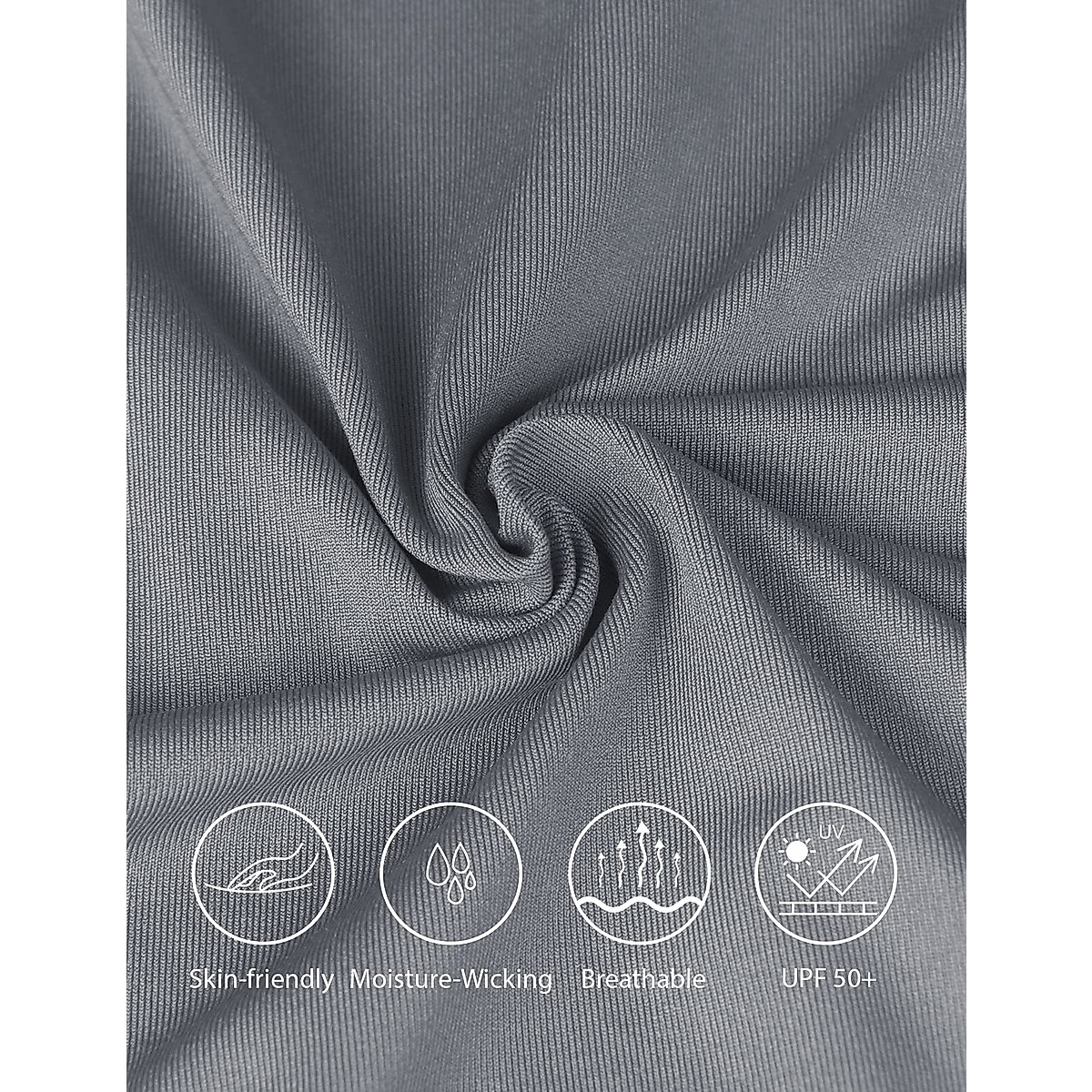 BALEAF Women's UPF 50+ Hoddie with Face Cover Long Sleeve Hiking Shirts Lightweight Quick Dry Cycling Fishing Running Tops Hooded Jacket Dark Gray Size L