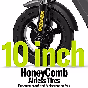 Lazy BOT X Electric Scooter 350W (500W Max) Motor, Best Battery up to 28 Mile Range, 18 MPH, Triple Pro-Disc Brakes, 10" Tires, Headlight, Front + Rear Suspension