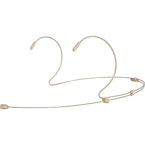 Galaxy Audio HSM4 Dual Ear Omni-Directional Headset Mic with 4x Mixed Cables, Beige