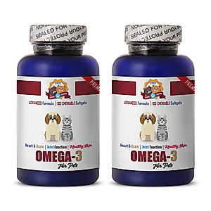 Joint Supplements for Cats - Omega 3 for Pets - CAT and Dog Treats - Premium Healthy Supplement - cat omega3-360 Softgels (2 Bottle)