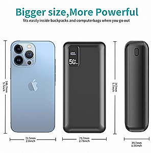 POIYTL Power Bank 50000mAh 22.5W Fast Charging Portable Charger USB-C Quick Charge with 3 Outputs & 2 Inputs LED Display Huge Capacity External Battery Pack for iPhone, Samsung, iPad etc