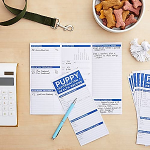 Okuna Outpost 60 Pack Puppy Vaccination Record Cards, Dog Vaccine and Canine Health Record Booklets, Tri-Fold (8.5 x 11 in)