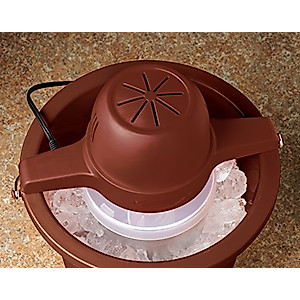 Nostalgia ICMW400BUN Wood Bucket Ice Cream Maker Sample Pack, 4-Qt, Brown