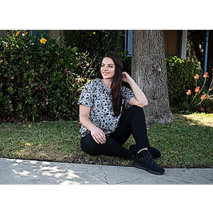 Disney Womens Plus Size T-Shirt Minnie Mouse All Over Print (Heather Grey, 3X)