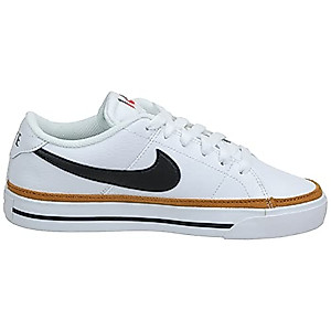 NIKE Women's Court Legacy Sneaker, White/Desert Ochre/Team Orange/Black, 8