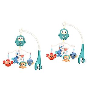 Kisangel 2 Sets Soothing Toys Creative Hanging Rattles Kids Playset Musical Baby Mobile Lovely Baby Crib Rattle Baby Hanging Toys Phones for Kids Abs Chicken Coop to Rotate Bed Bell
