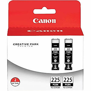 Canon PGI-225 Twin-Pack Value Pack – Black Compatible to iP4820, MG5220, MG5120, MG6120, MG8120, MX882, iX6520, iP4920, MG5320, MG6220, MG8220, MX892