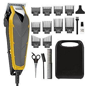 Wahl Fade Cut Corded Clipper Haircutting Kit for Blending & Fade Cuts with Extreme-Fade Precision Blades, Heavy Duty Motor, Secure-Snap Attachment Guards, & Fade Lever for Home Haircuts - Model 79445
