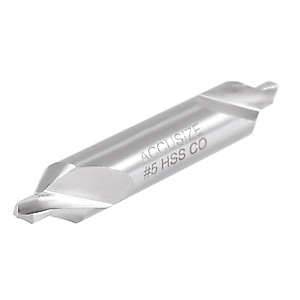 Accusize Industrial Tools 5pc ANSI M42 (H.S.S. + 8% Cobalt) Center Drill Set, 0556-5500