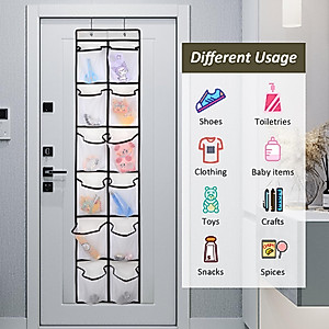 GOMAJI 2PK 12 Large Pockets Over Door Hanging Shoe Organizer