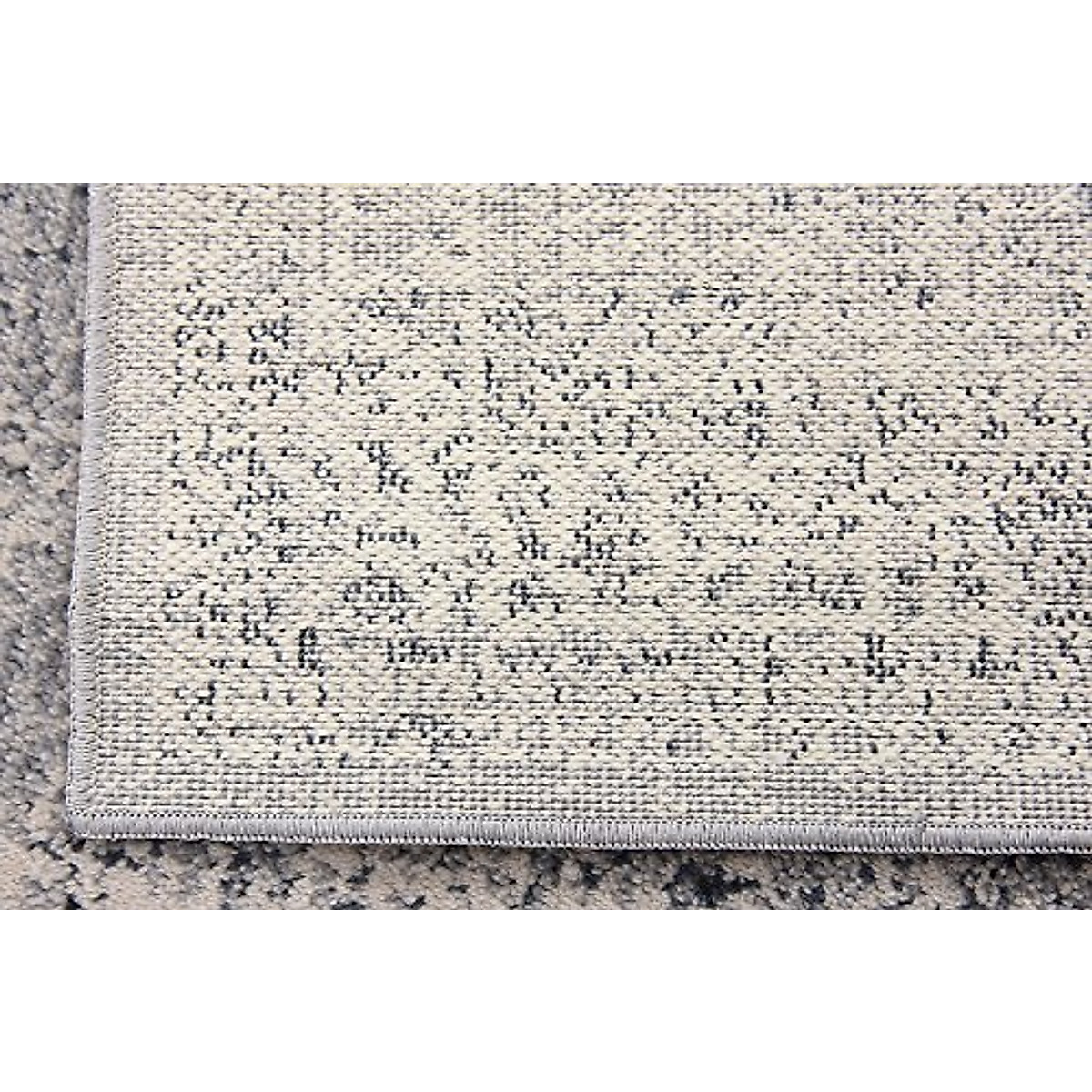 Unique Loom Chateau Collection Distressed, Textured, Vintage, Border, Rustic, Traditional Area Rug, 2 ft 2 in x 6 ft 7 in, Navy Blue/Beige