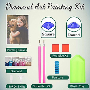 Custom Diamond Art Painting Personalized Diamond Art for Adults Customized Photo Kits,Personalized Photo Customized Gifts Home Wall Décor,Round and Square Drill