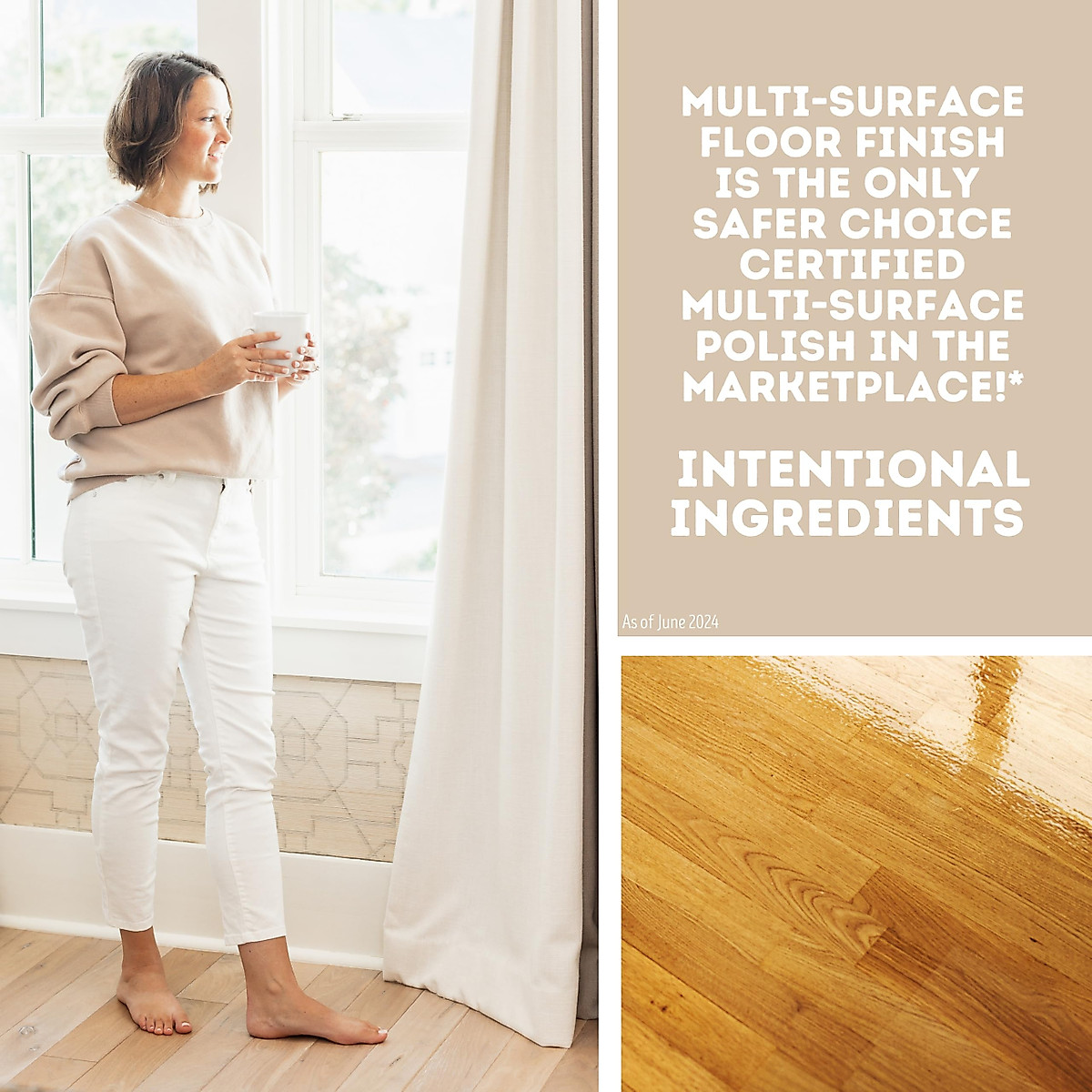 Quick Shine Multi Surface Floor Finish 64oz | Cleaner & Polish to use on Hardwood, Laminate, Luxury Vinyl Plank LVT, Tile & Stone | Safer Choice w/Clean Shine Technology | Protect-Refresh