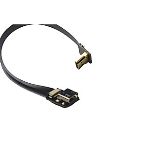 Short Flat Slim Thin HDMI FFC FPV HDMI Cable Standard HDMI Female Plug to Standard HDMI Male 90 Degree Compatible with RED blackmagic BMCC Sony FS7 Canon C300 Black 10cm
