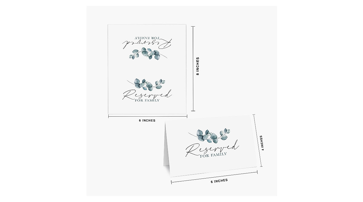 CLEVER SIGNS Reserved Table Signs, Pack of 25 Reserved Signs for Family ...