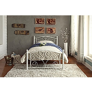 Homelegance Pallina Metal Platform Bed, Twin, White