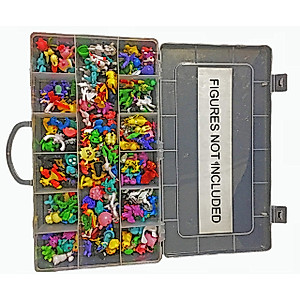 ASH BRAND Action Figures Case Organizer with Ebook Stop Looking! GET The Ultimate Beautiful Plastic Toy Box Storage Bin fits up to 144 Anime Figure-Toys NOT Included