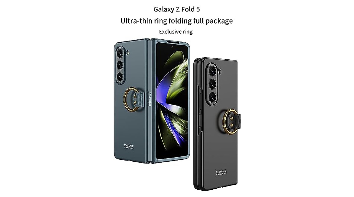 TECHY Ultra Thin Galaxy Z Fold 5 Case with Ring Grip