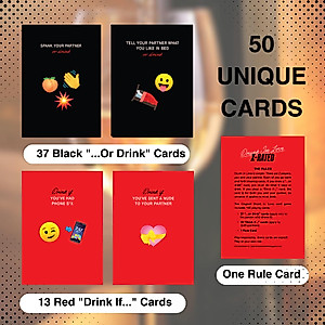 Drunk in Love Couples Drinking Card Game Fun Intimate Date Night Games Relationship Couples Games for Adults 50 Spicy Dare Cards Romantic Anniversary Party & Valentines Gifts