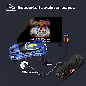 F2 Game Handheld Game Console for Children, Built-in 5000 Retro Classic Games，3.0" LCD Screen Portable TV Output Video Game Player， Best Birthday Gift for Kids and Adult (Kola Blue)