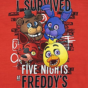Five Nights at Freddy's Boys FNAF Pajamas Red Size 6