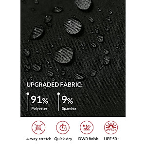 BALEAF Women's 15" Long Shorts Below The Knee Capri Hiking Cargo Shorts Lightweight Quick Dry Elastic Waist for Casual Black L