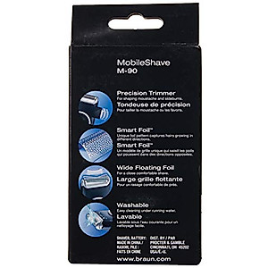 Braun Electric Razor for Men, M90 Mobile Electric Shaver, Precision Trimmer, Washable