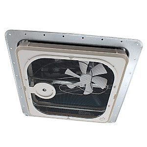 Ventline V2119-503-00 Ventadome V2119 Series Radius Corner Powered Ventilator 12V DC - Smoke Lid, Birch White Screen