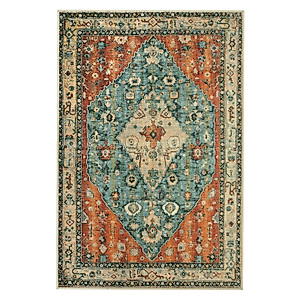 Lahome Washable Indoor Doormat, Non-Slip Retro Entryway Rug 32"x47" Floor Mat Boho Retro Entry Rugs Inside House, Absorbent Low-Pile Kitchen Rugs Distressed Front Door Mat Welcome Mats