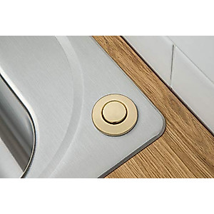 Moen Garbage Disposal Air Switch Coordinating Decorative Metal Button. Air Switch Controller (ARC-4200) Sold Separately, Brushed Gold, AS-4201-BG