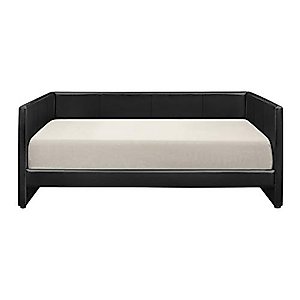 Lexicon Riley Faux Leather Upholstered Daybed, Twin, Black