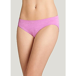 Jockey Women's Underwear Smooth & Shine Seamfree Bikini, Lavender, 7