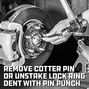 Powerbuilt 4 Piece Axle Nut Socket Set Kit 10 - 648635, Black