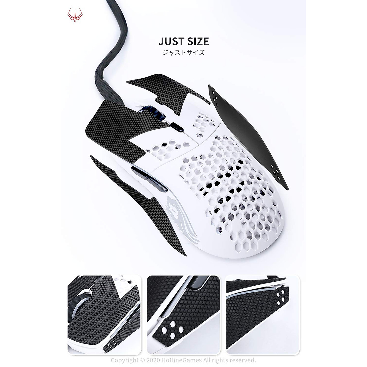 HOTLINEGAMES [Grip Upgrade] 2.0 Plus Anti Slip Mouse Grip Tape Compatible with Razer Viper/Viper 8KHz / Viper Ultimate Gaming Mouse Skins,Sweat Resistant,Cut to Fit,Easy to Apply