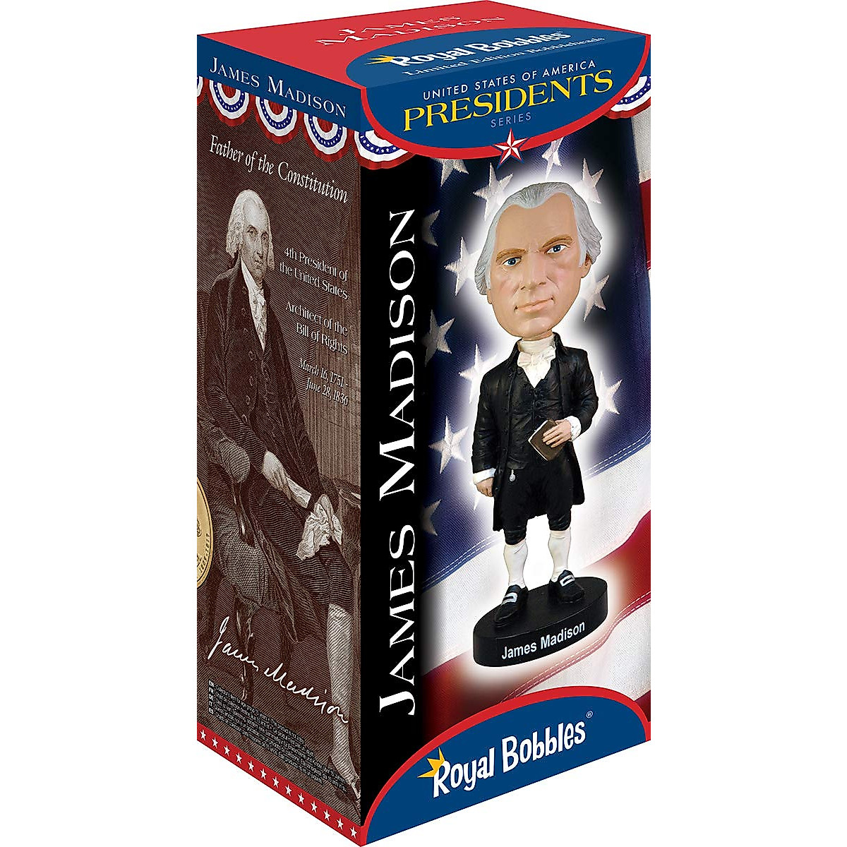 Royal Bobbles James Madison Collectible Bobblehead Statue